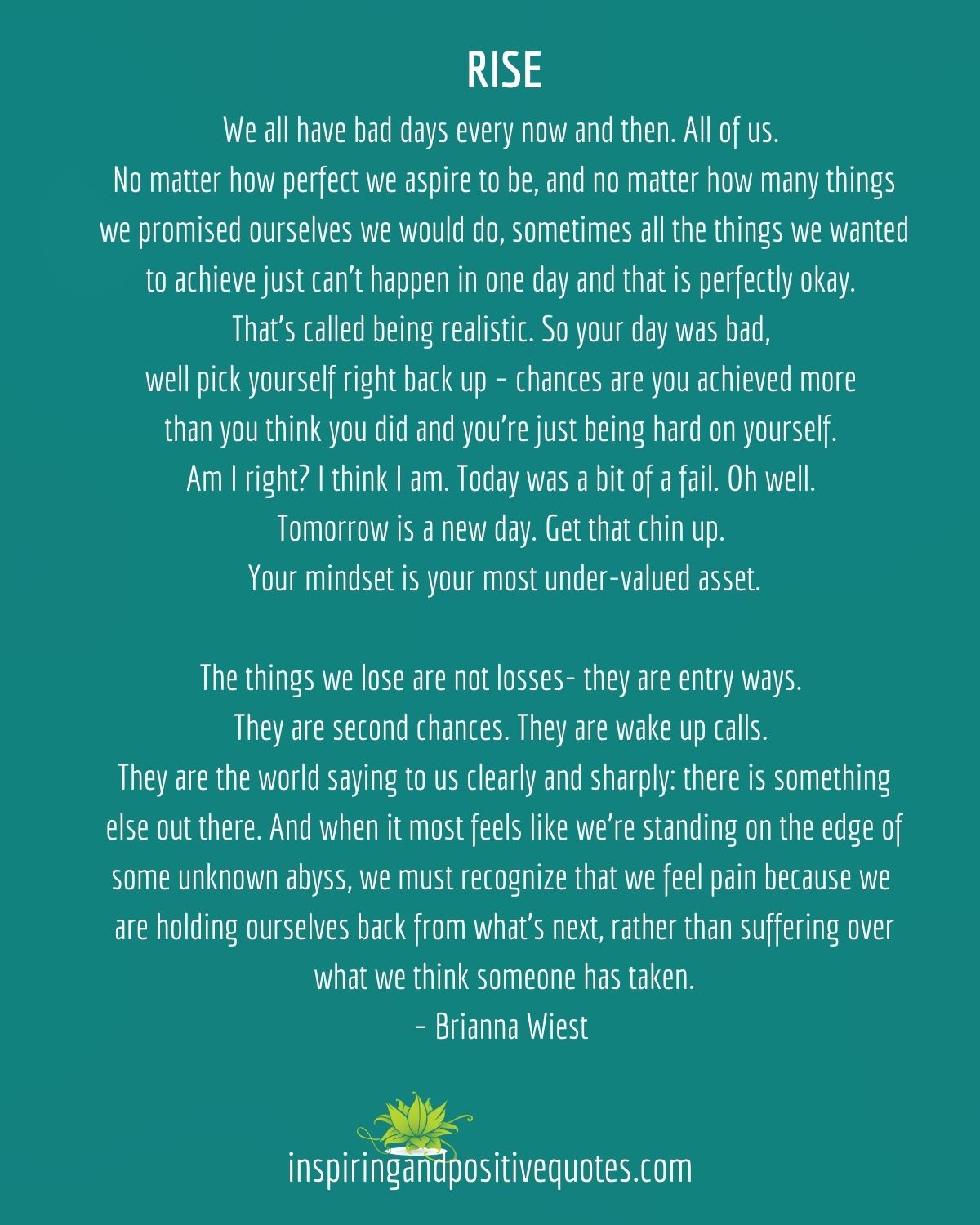 RISE - Inspiring And Positive Quotes