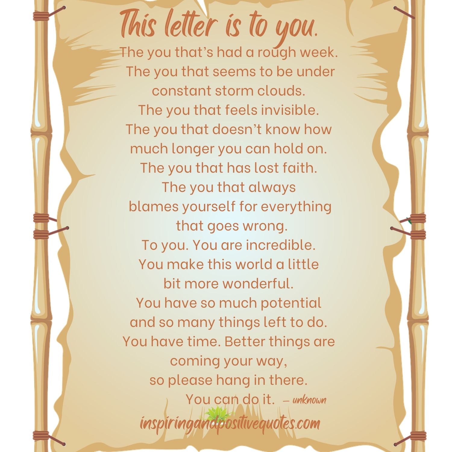 This letter is to you. - Inspiring And Positive Quotes