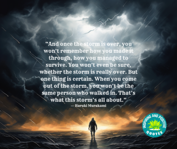 Surviving the storm changes you in ways words can’t capture ...