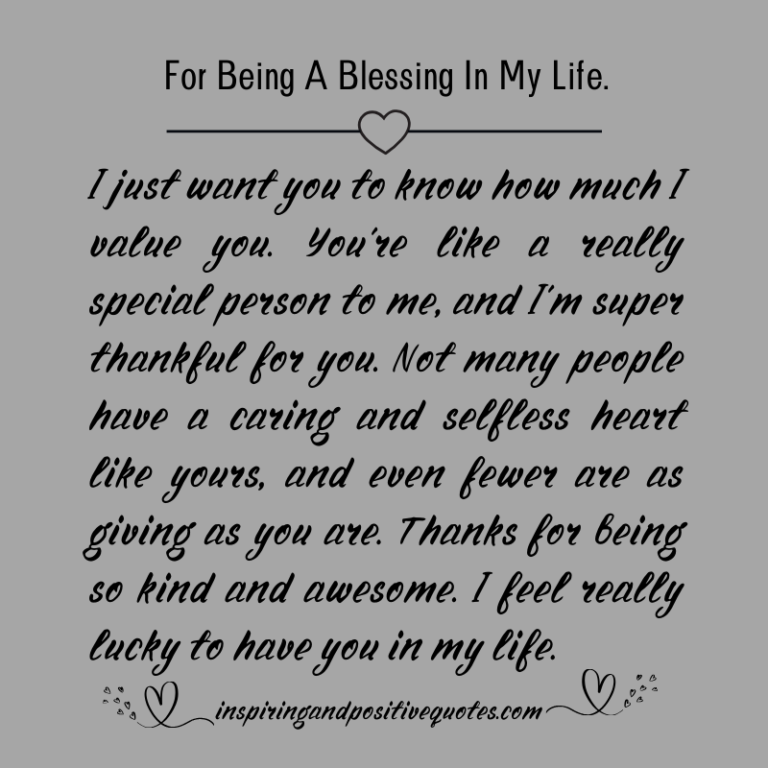 Gratitude for a Special Person in My Life. - Inspiring And Positive Quotes